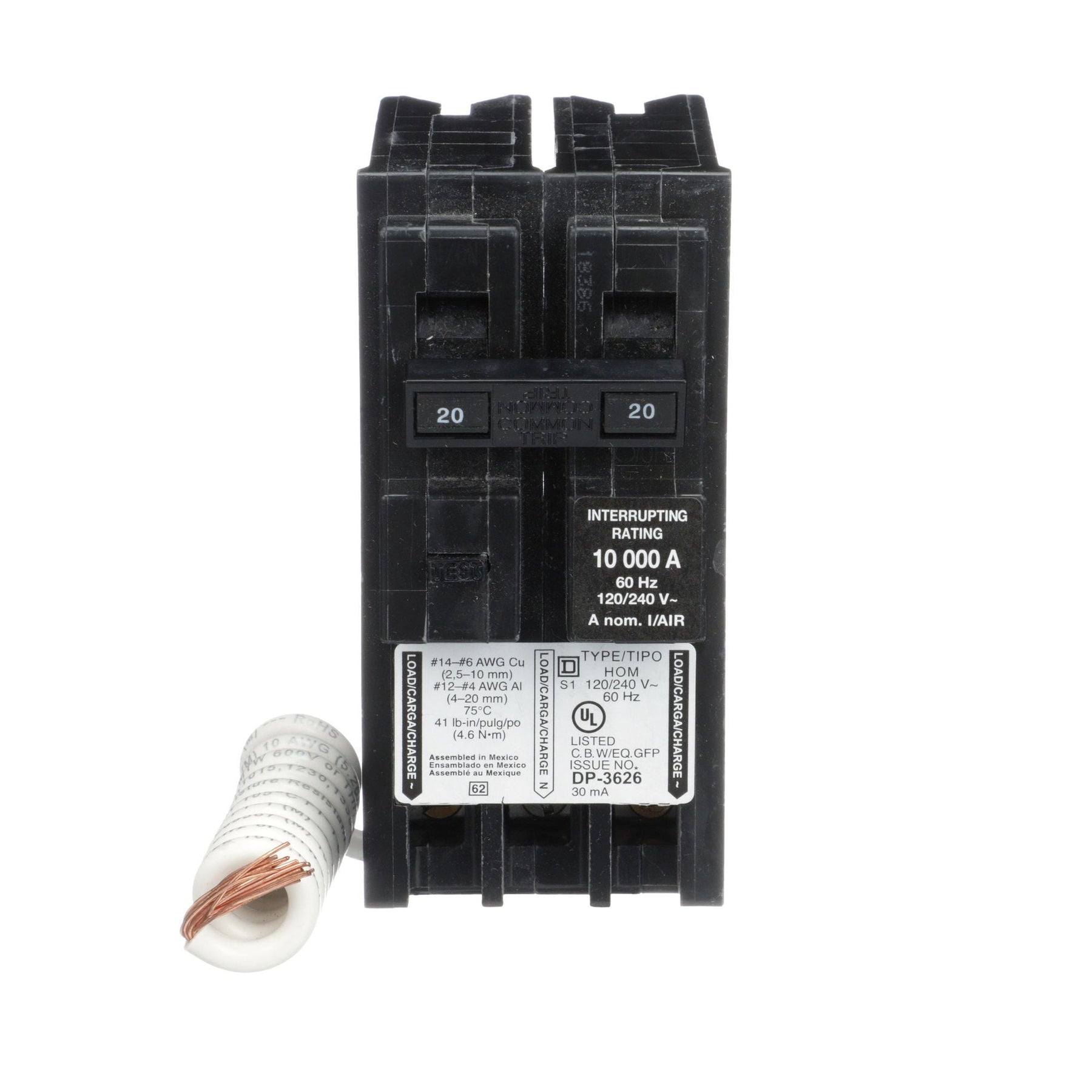 HOM220EPDCP - Square D Homeline - GFEP Breaker – My Circuit Breakers