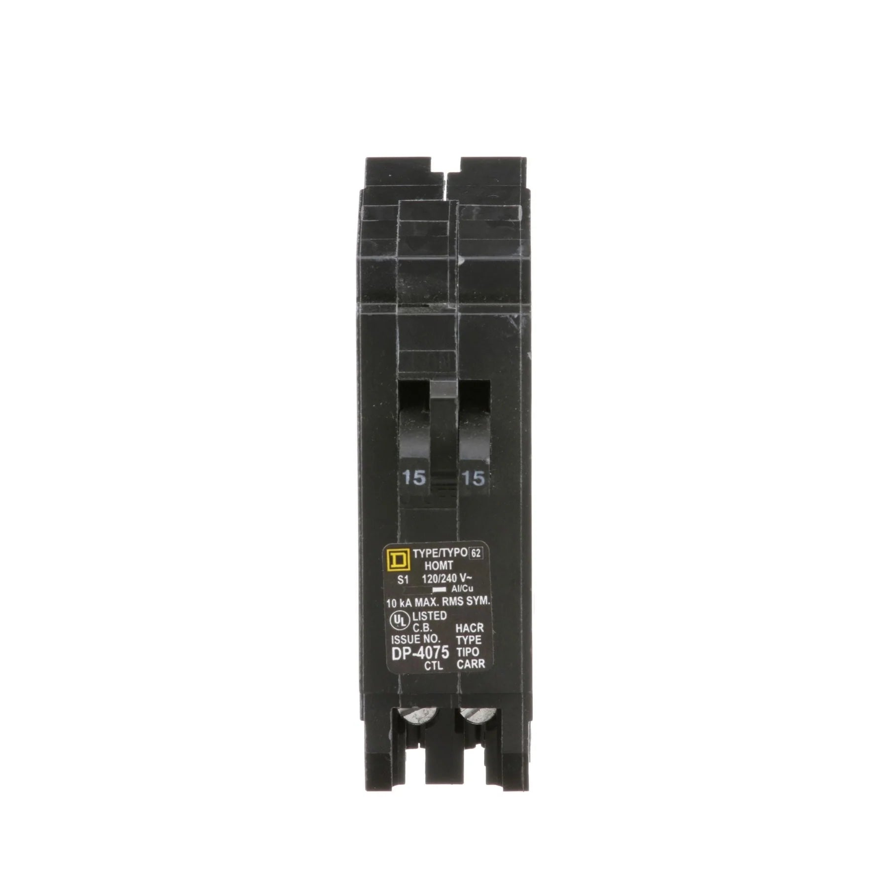 Square D HOMT1515 Homeline Tandem Circuit Breaker 15A/15A 120V – My ...