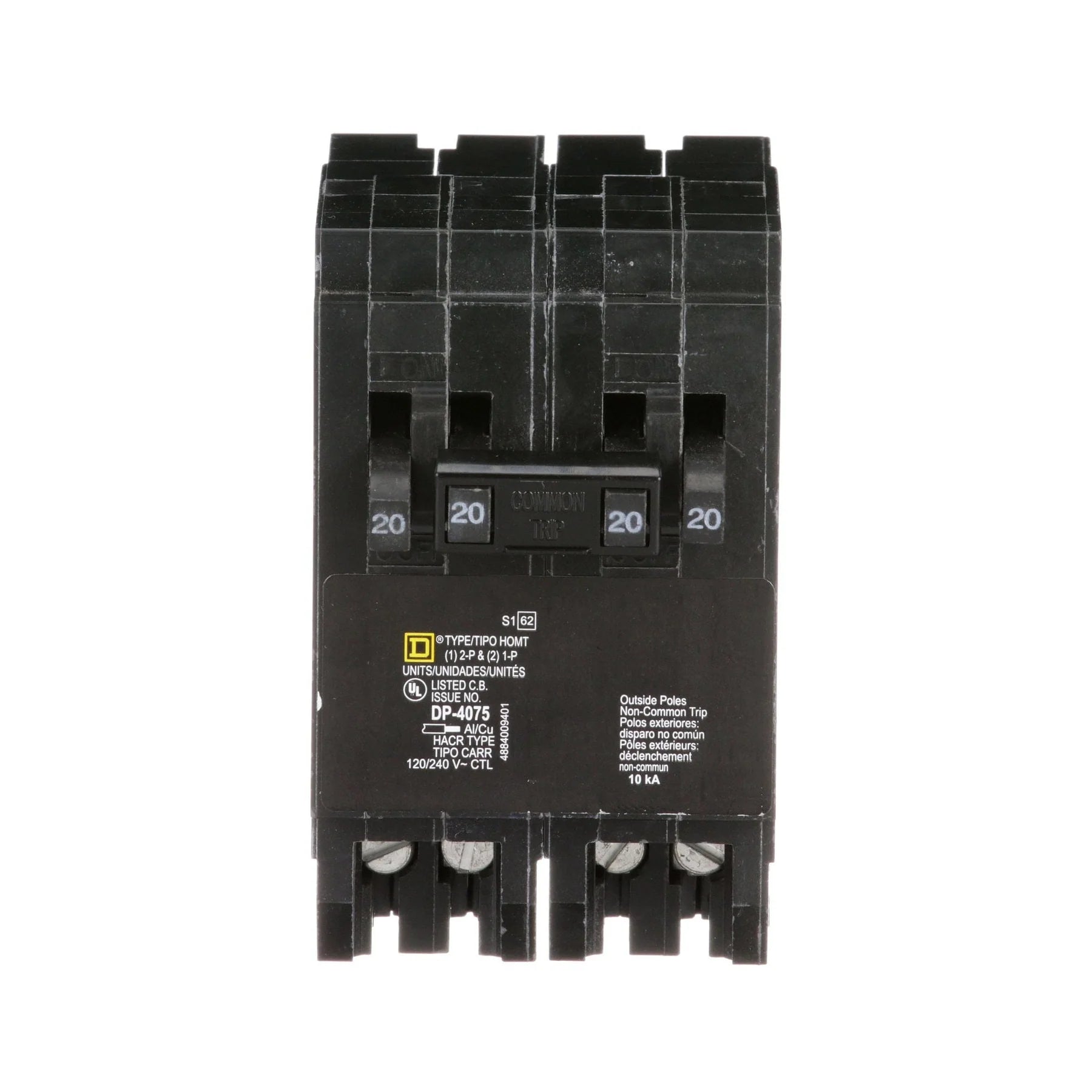 Square D HOMT2020220CP – 20 Amp & 2-Pole Tandem Circuit Breaker – Home ...