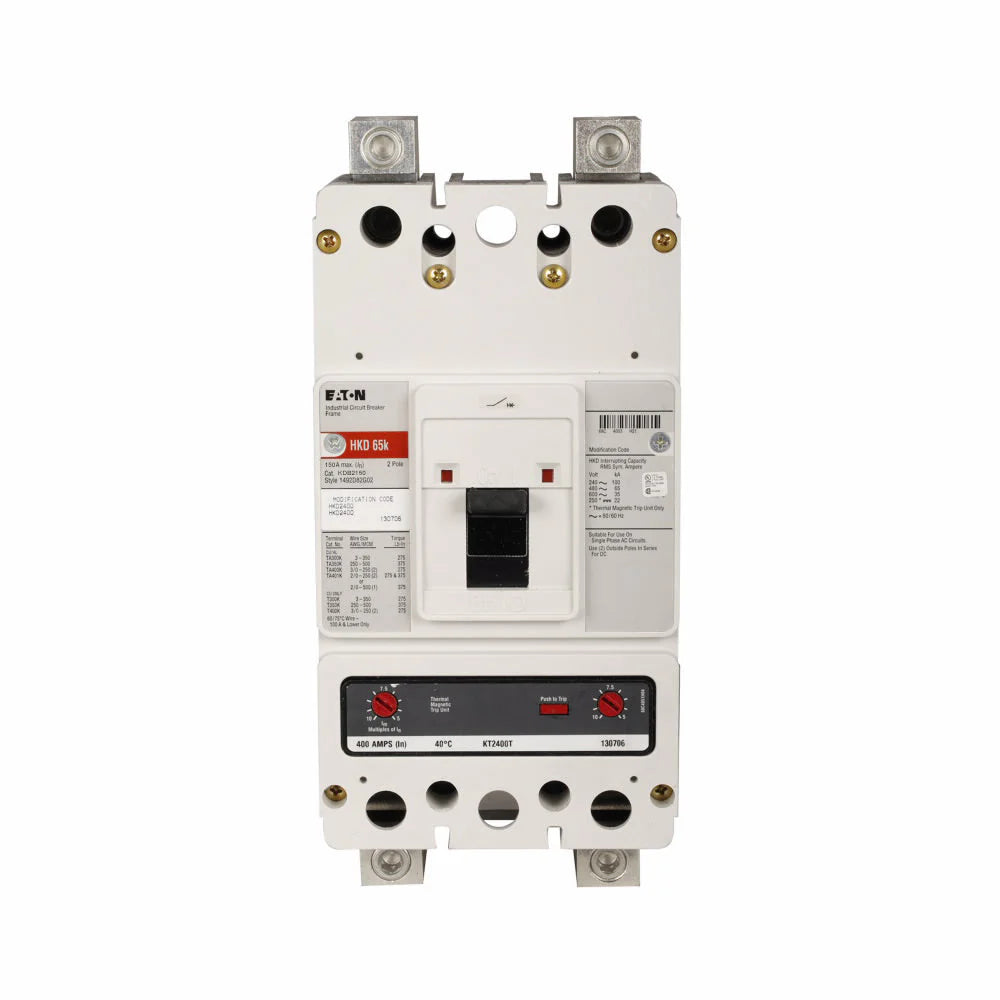 KDB2150 - Cutler Hammer Feed-Thru 600V 150A 2 pole circuit breaker 35k ...