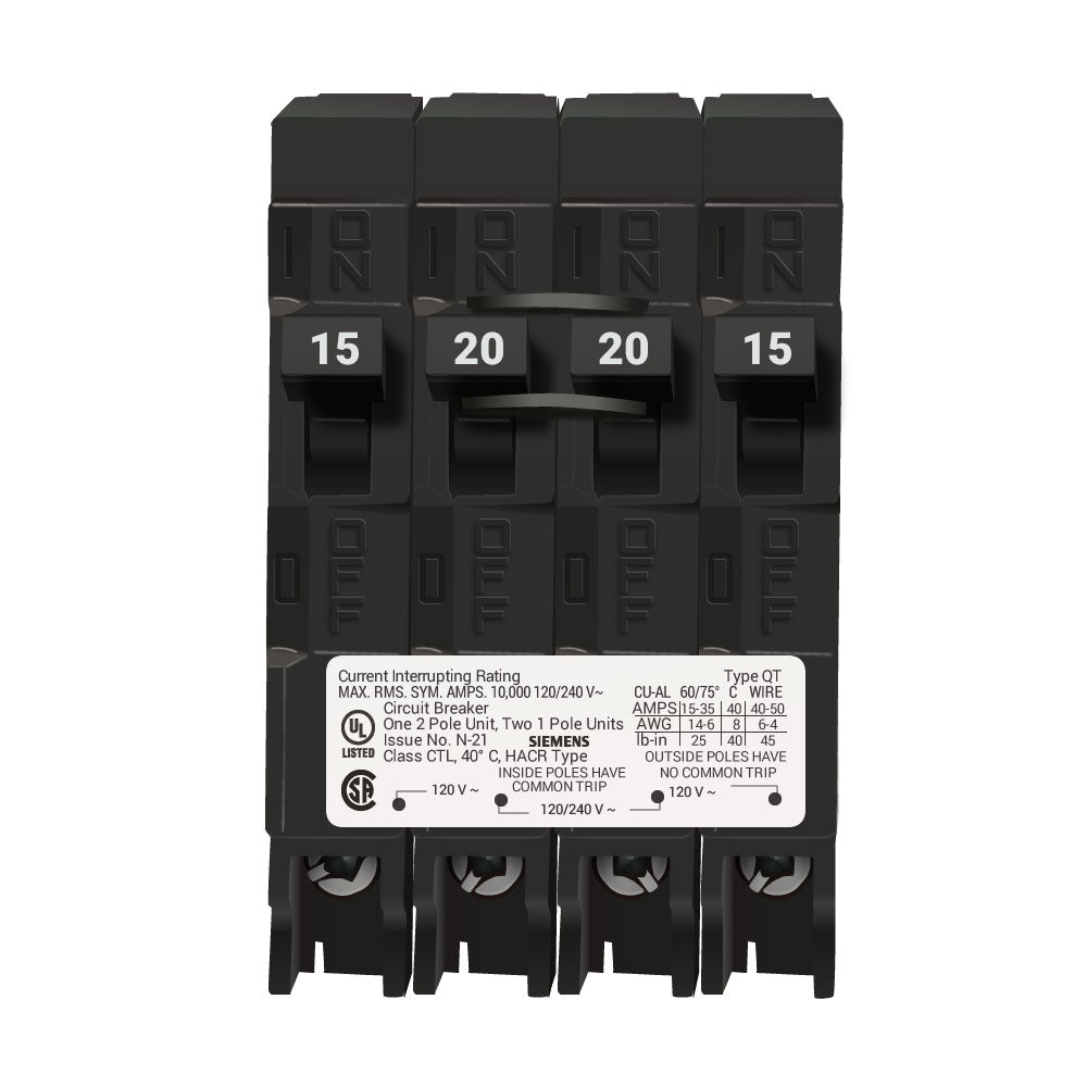 Q21520CT - Siemens - 20 Amp Quad Circuit Breaker – My Circuit Breakers