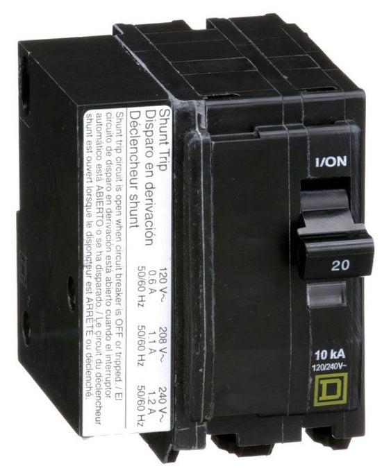 Square D QO2251021 Miniature Circuit Breaker – 25A – 2 Pole – 120/240V ...